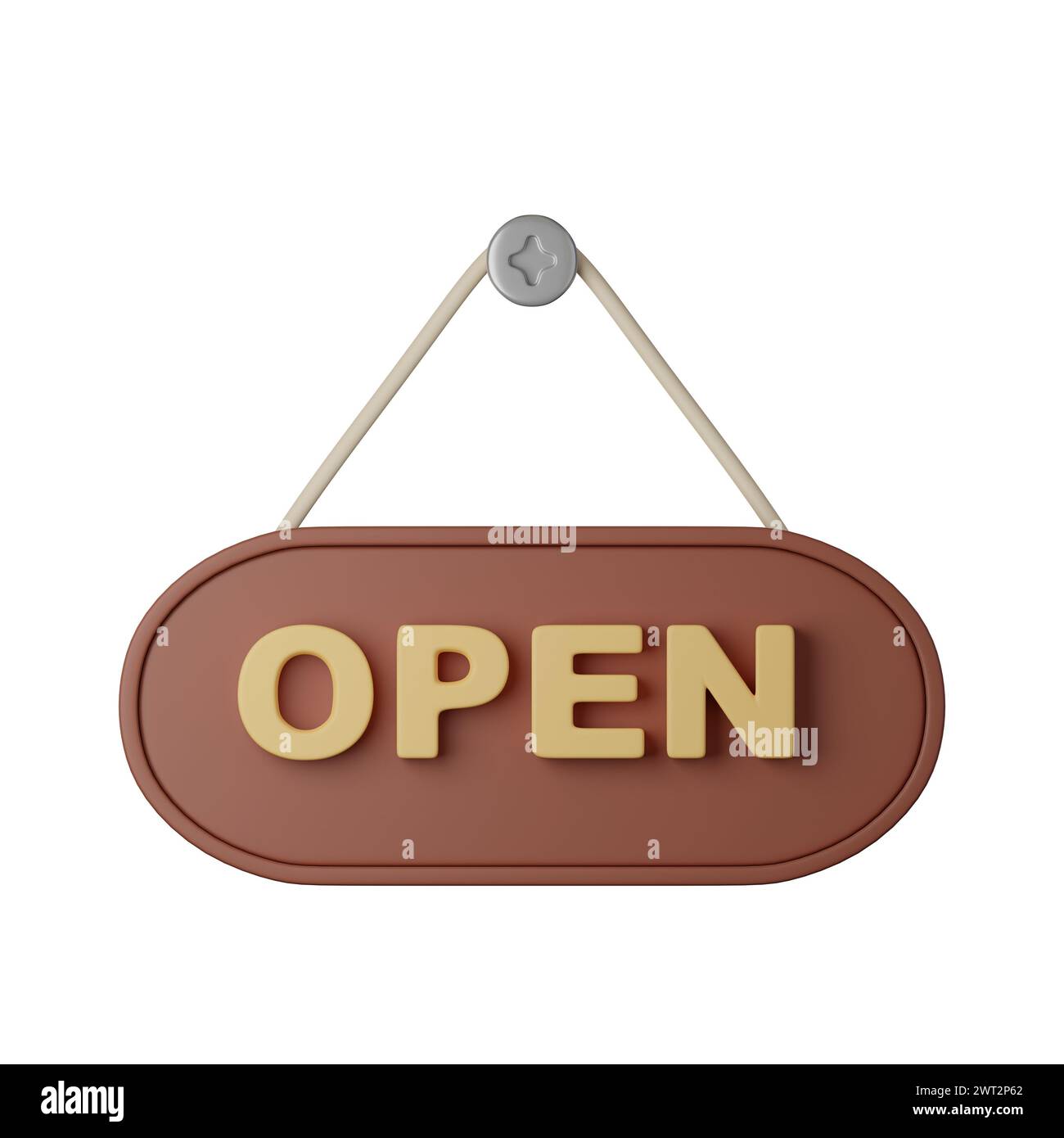 3d Color Hanging Open and Close Sign Board Set Plasticine Cartoon Style ...