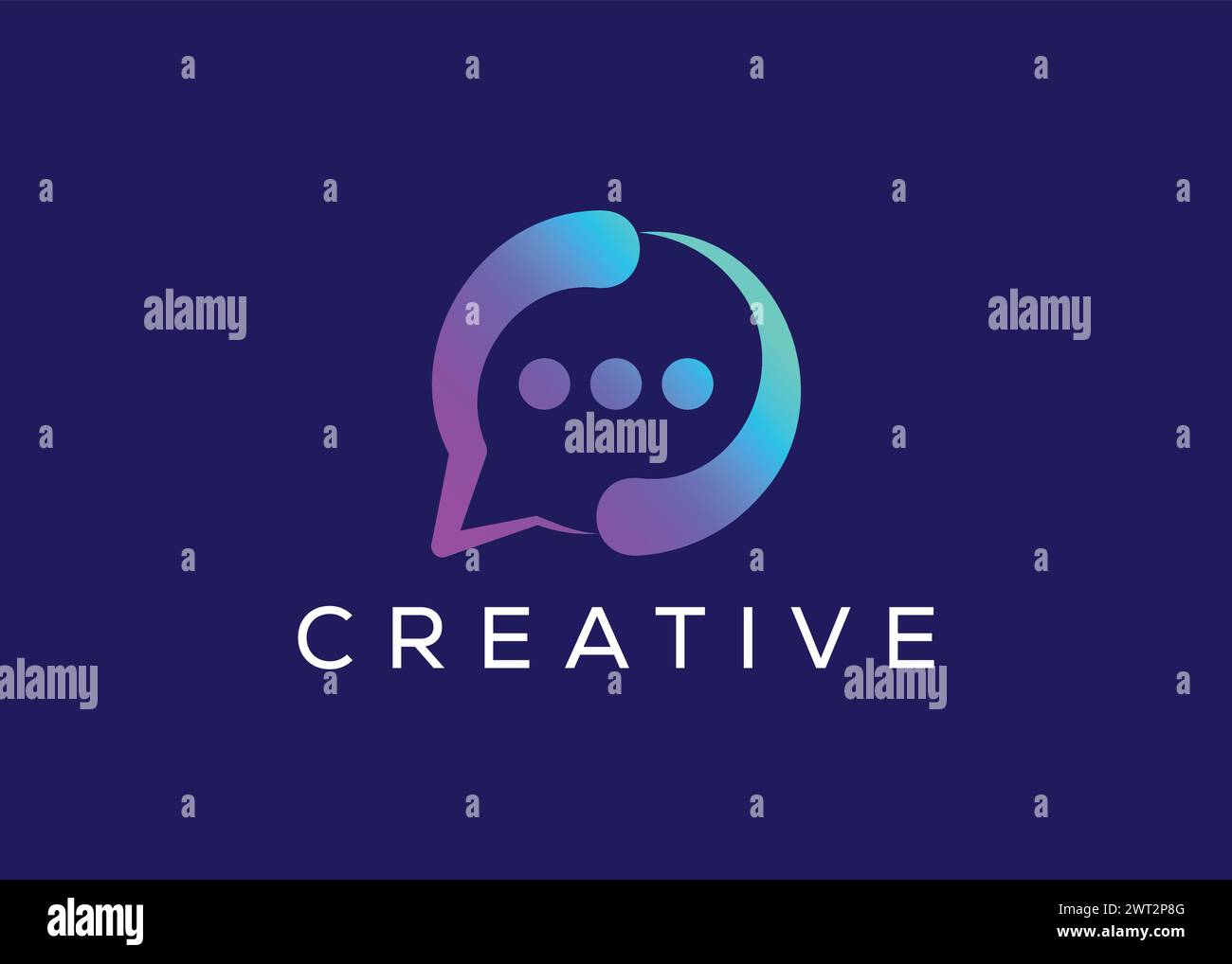 Minimal chat logo vector template. Modern Chat Logo. conversation logo ...