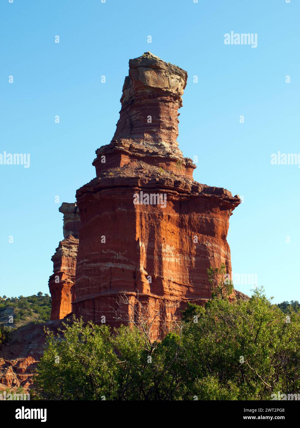 The famous Lighthouse Rock in Palo Duro Canyon, Texas Stock Photo - Alamy