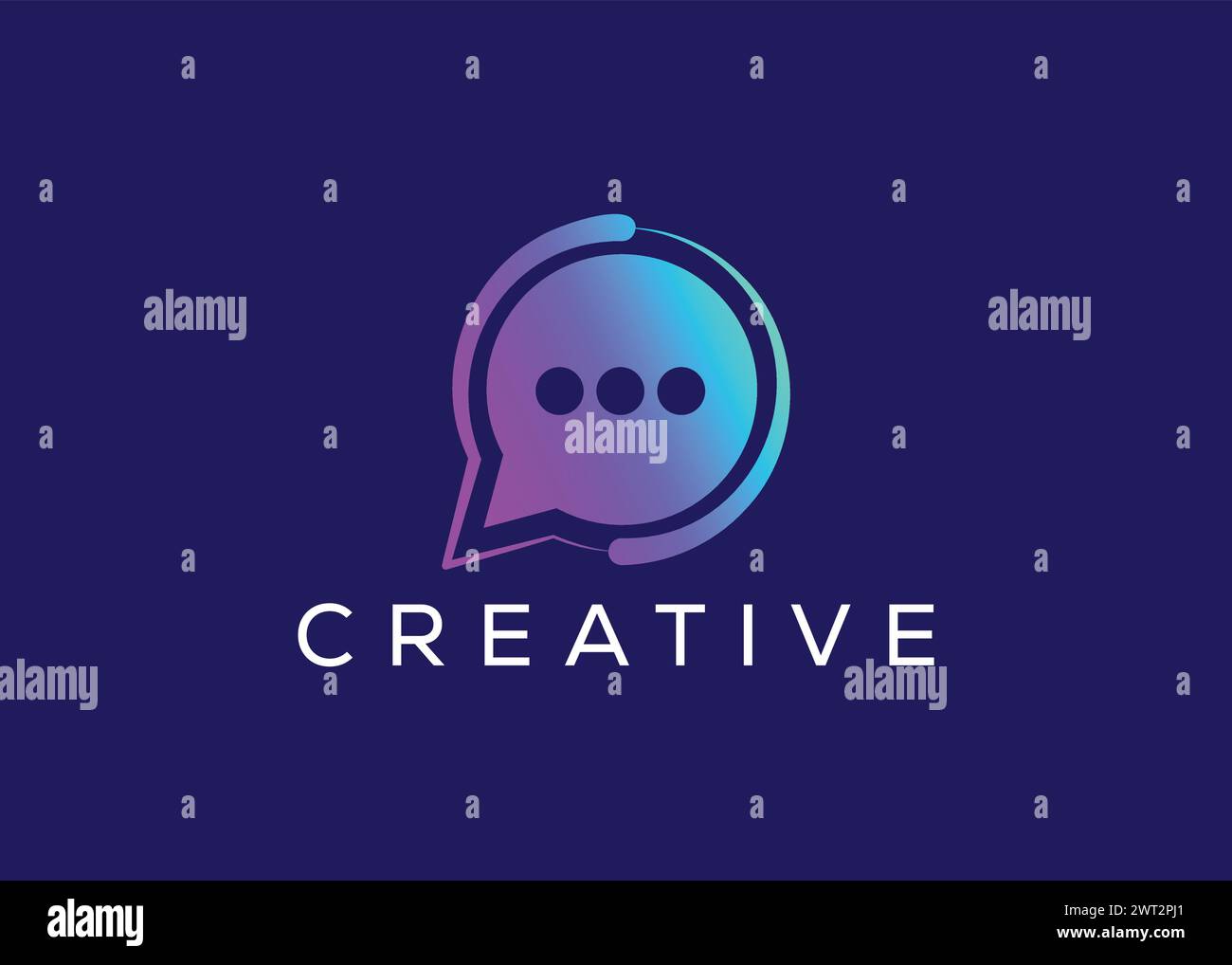 Minimal chat logo vector template. Modern Chat Logo. conversation logo ...