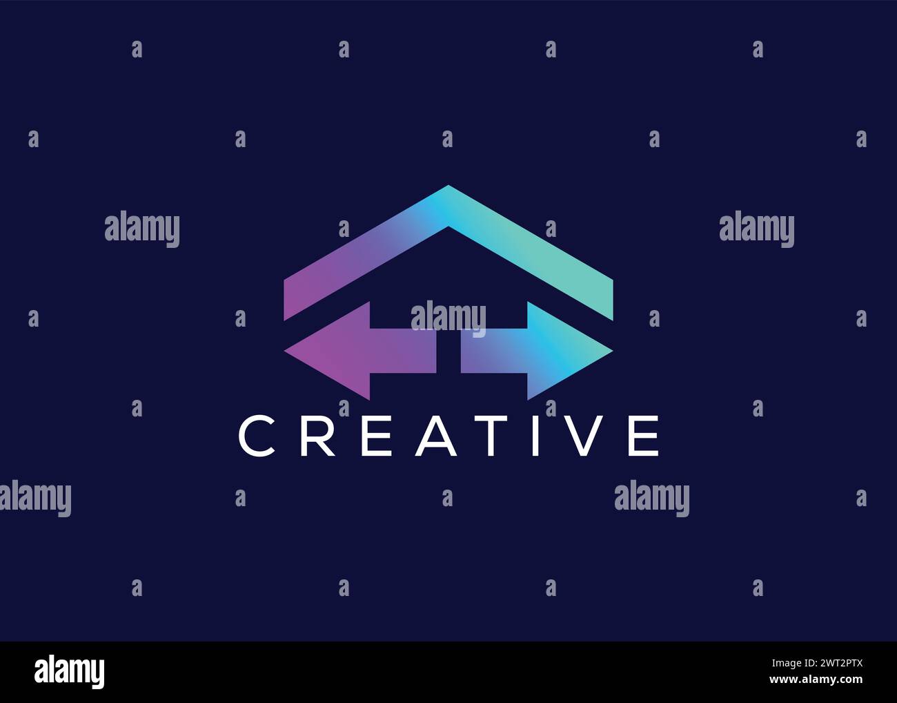 Minimal Expand home logo vector template Stock Vector Image & Art - Alamy