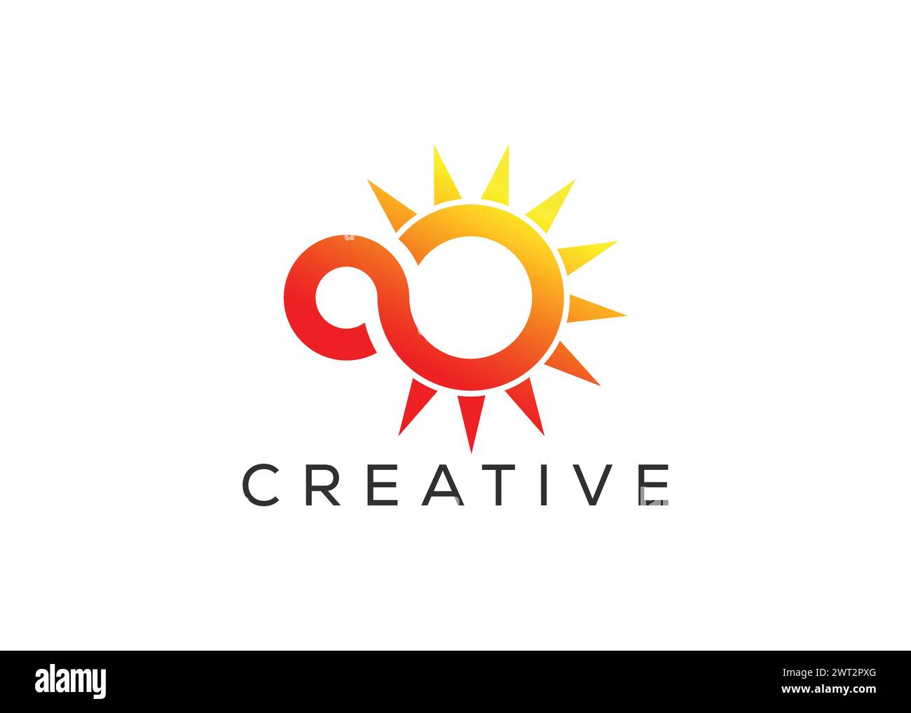 Minimal Infinity sun logo vector template Stock Vector Image & Art - Alamy