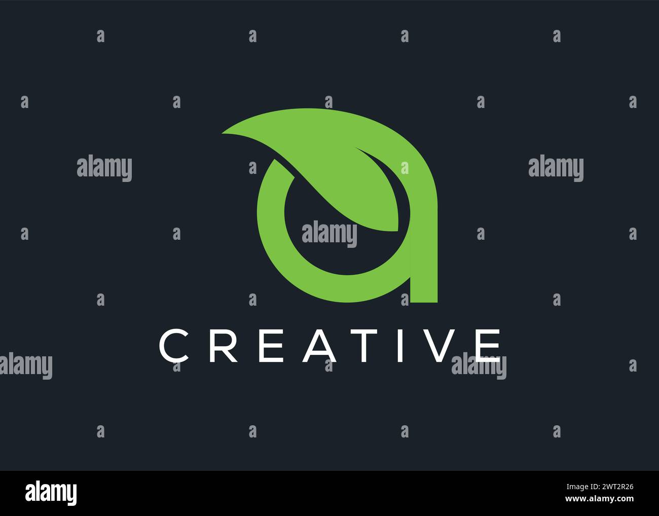 Leaves natural eco logo vector Stock Vector Images - Alamy