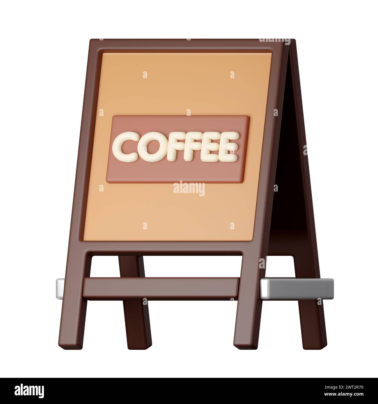 Coffee Shop Board Coffee sign outside 3d illustration Stock Photo - Alamy