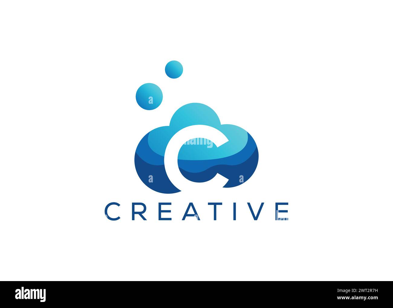 Minimal Letter C cloud logo vector template Stock Vector Image & Art ...