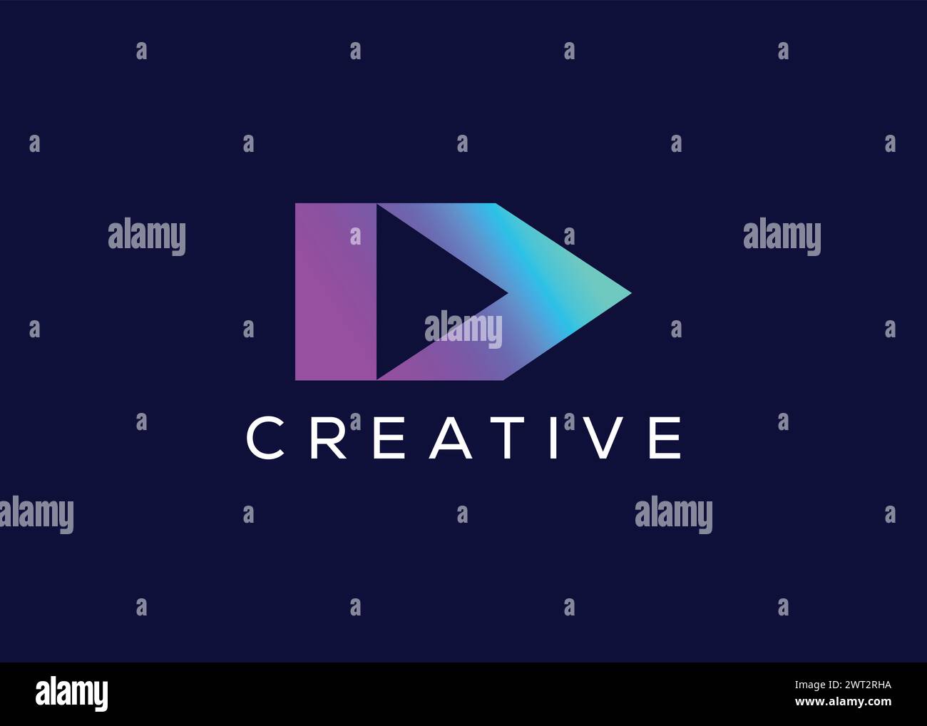 Modern play logo hi-res stock photography and images - Alamy