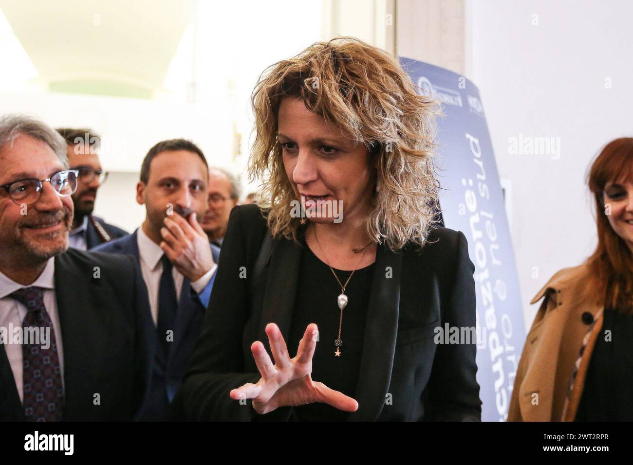 The Minister for the South, of the Italian Government, Barbara Lezzi ...