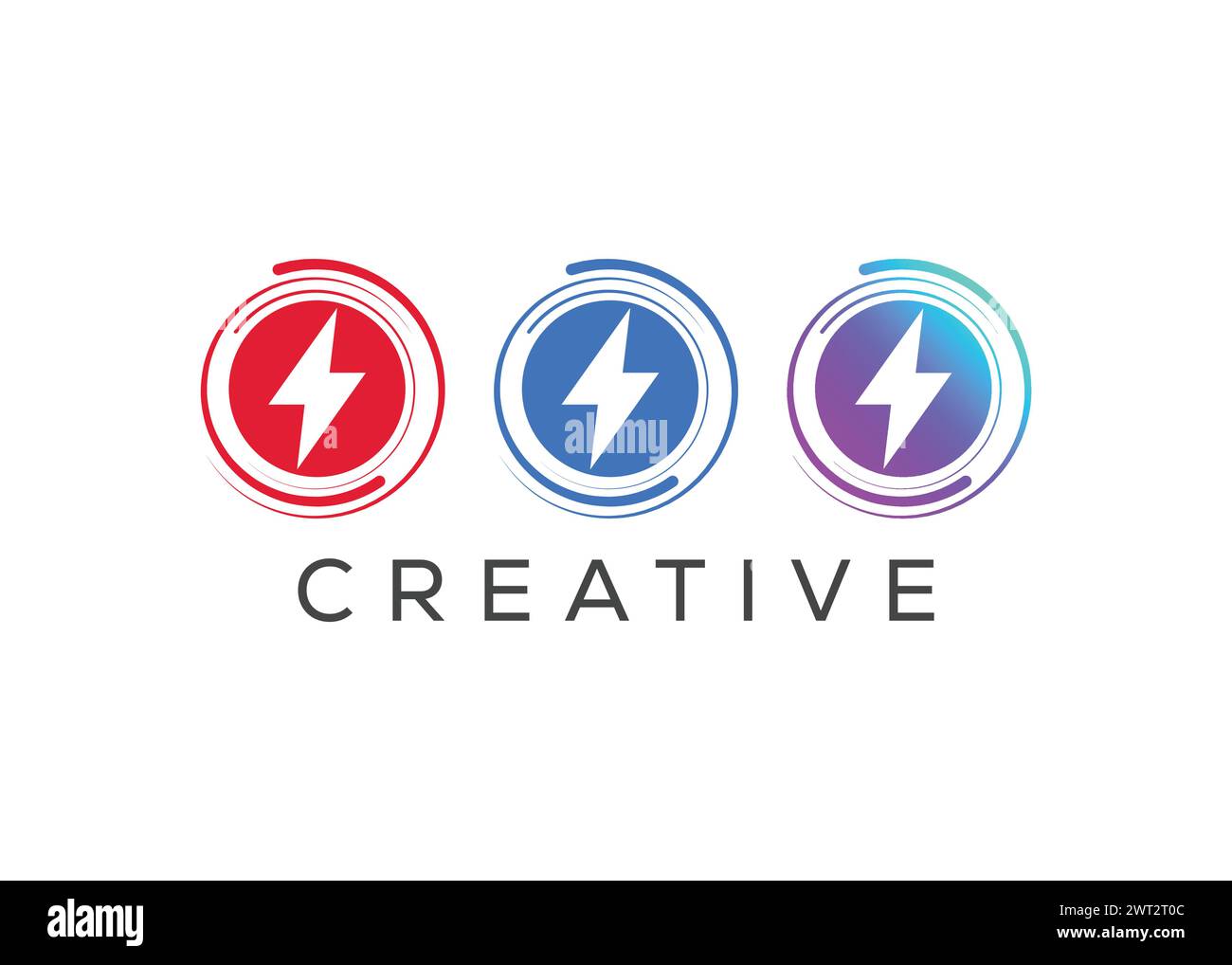 Minimal Thunder logo vector template. Modern Thunder icon Stock Vector ...