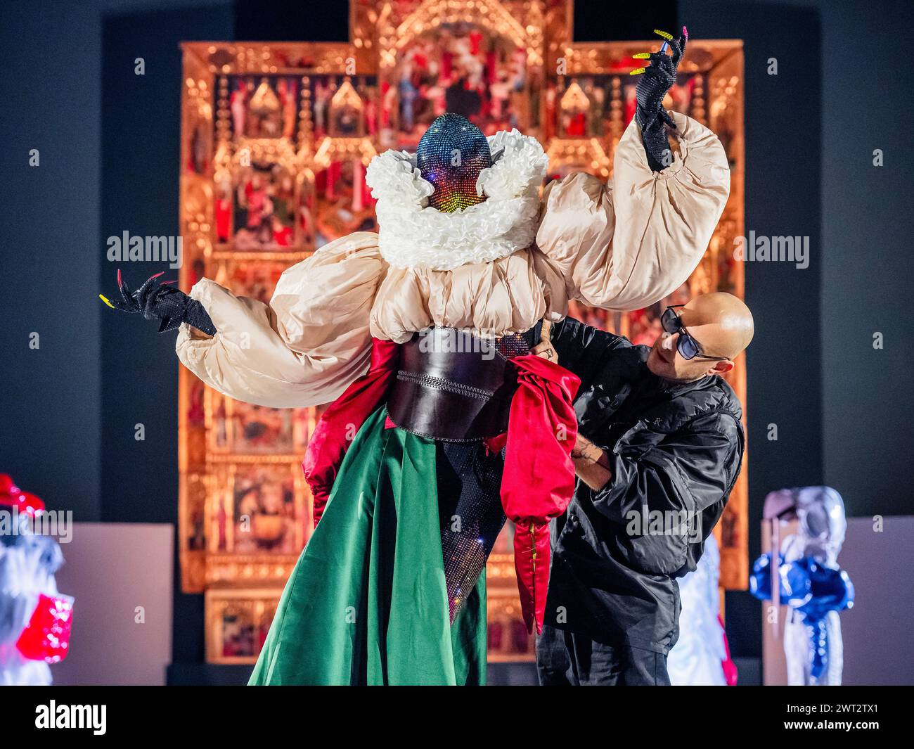 London, UK. 15th Mar, 2024. Colucci performs a live dressing with his ...