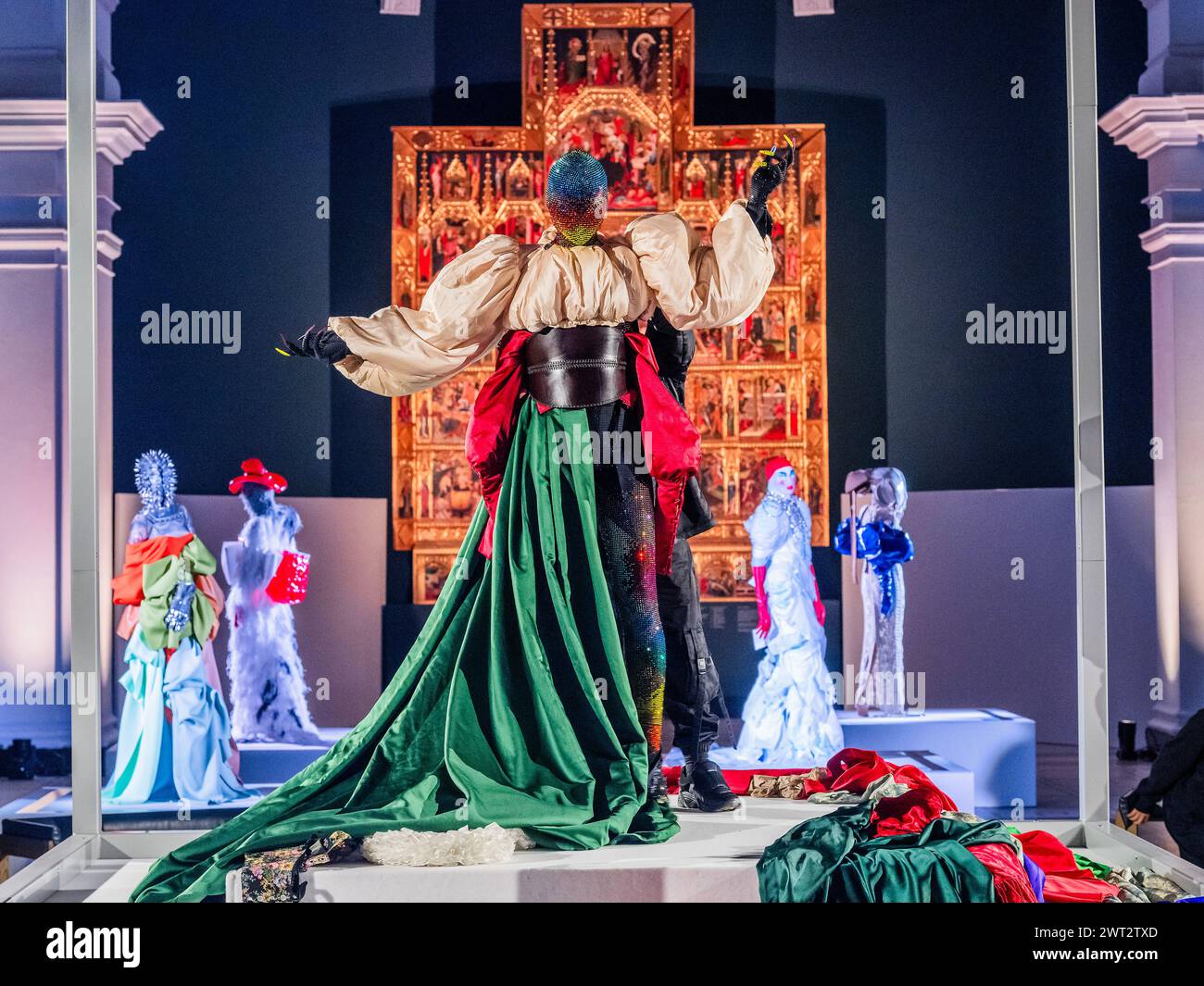 London, UK. 15th Mar, 2024. Colucci performs a live dressing with his ...