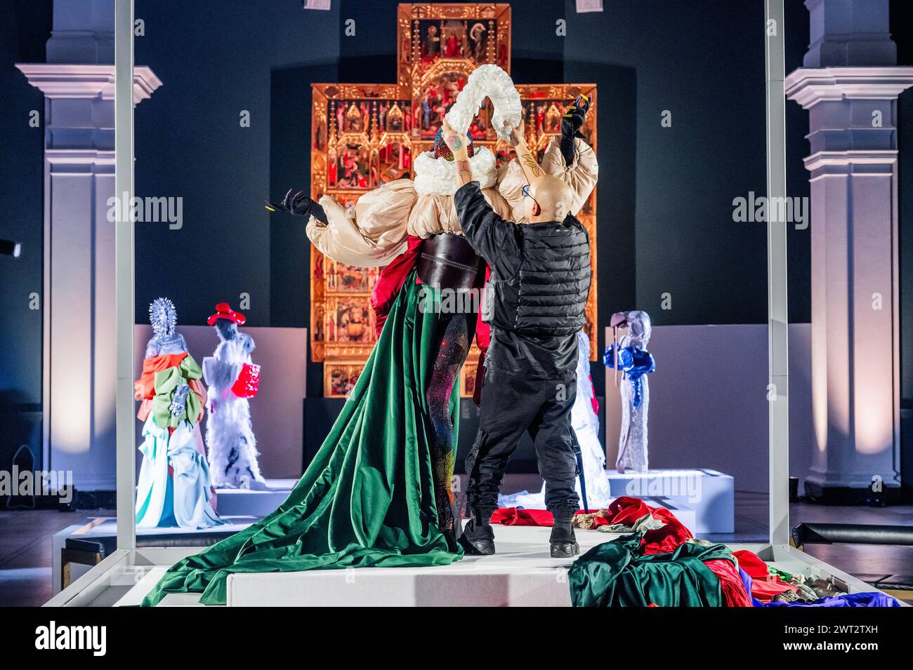 London, UK. 15th Mar, 2024. Colucci performs a live dressing with his ...