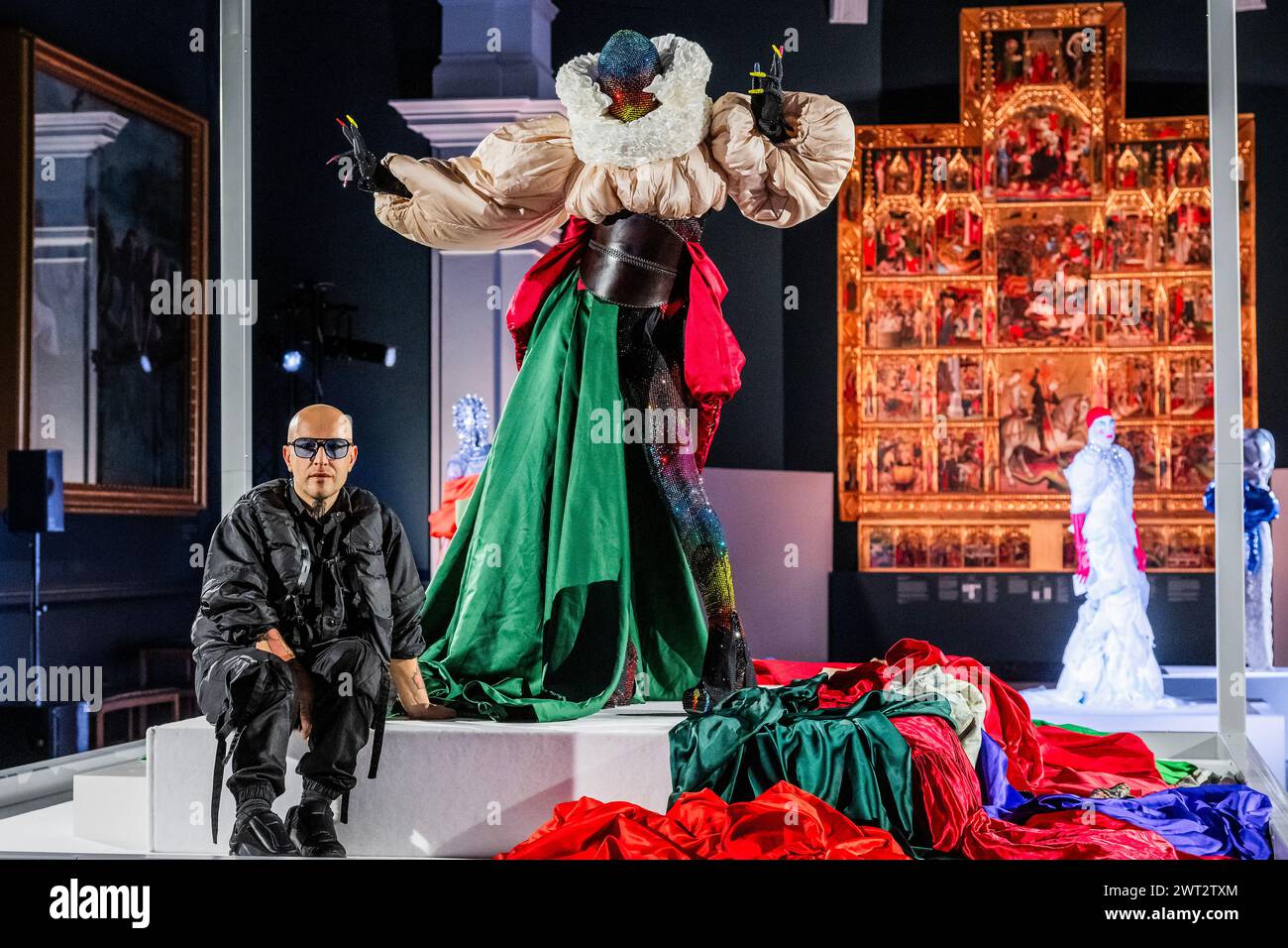 London, UK. 15th Mar, 2024. Colucci performs a live dressing with his ...