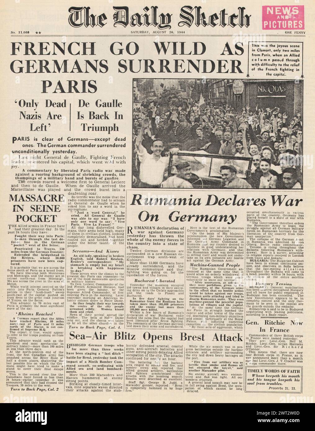 France surrender newspaper hi-res stock photography and images - Alamy
