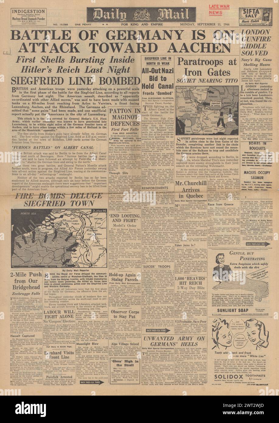 Churchill roosevelt quebec 1944 hi-res stock photography and images - Alamy