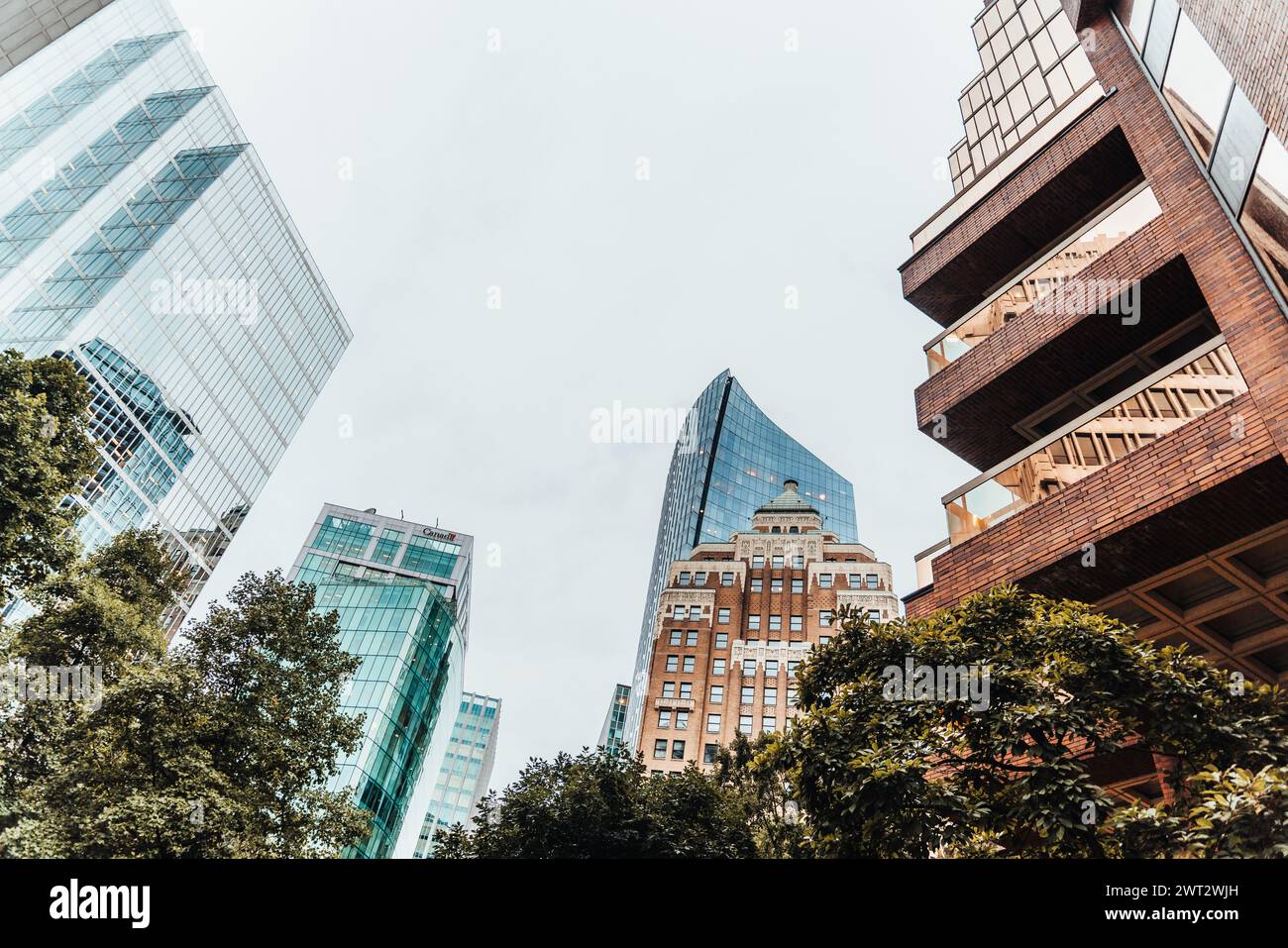 Upward View of Modern Skyscrapers, Vancouver Stock Photo - Alamy