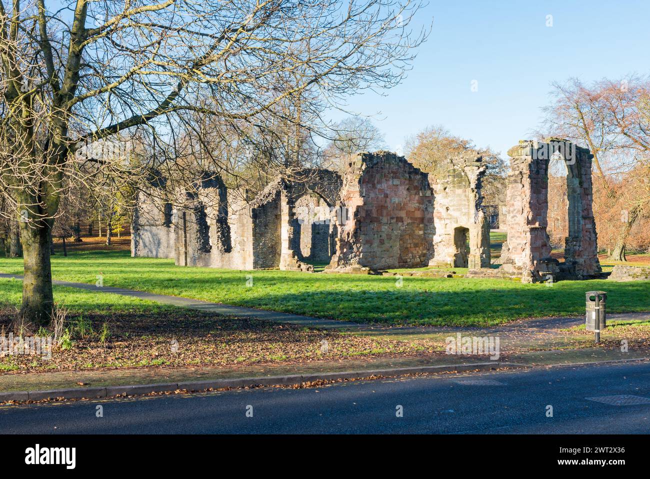 Priory Park, Dudley is home to the ruins of St James's Priory which is ...