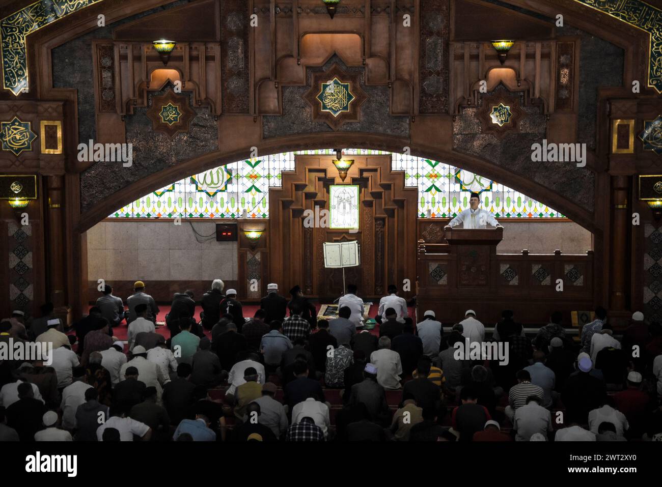 Bandung, Indonesia. 15th Mar, 2024. Muslims perform the first Friday ...