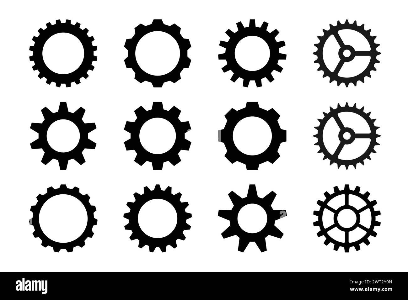 Gear Vector Set Stock Vector Image & Art - Alamy