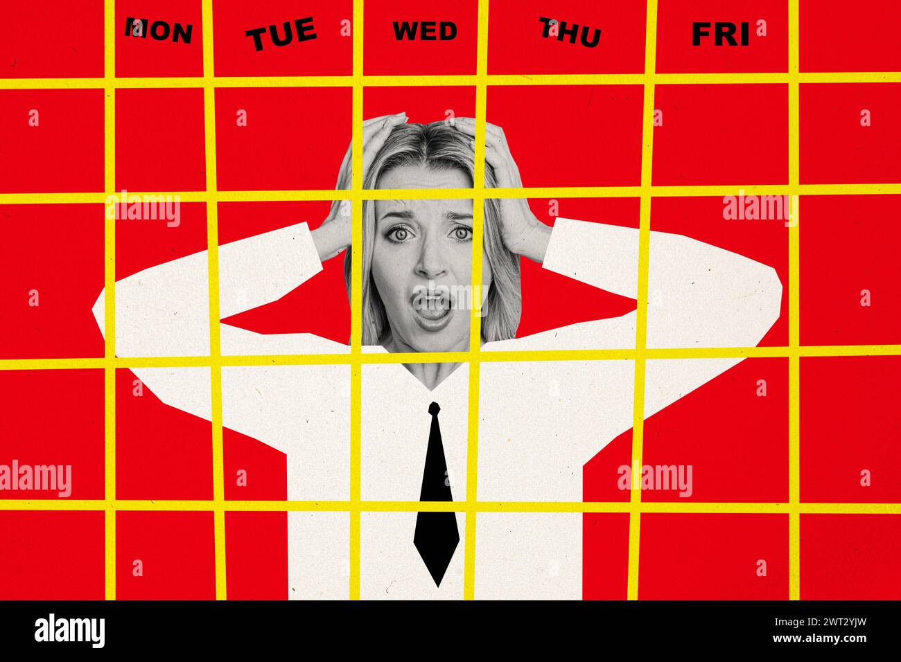 Woman and calendar and confused hi-res stock photography and images - Alamy