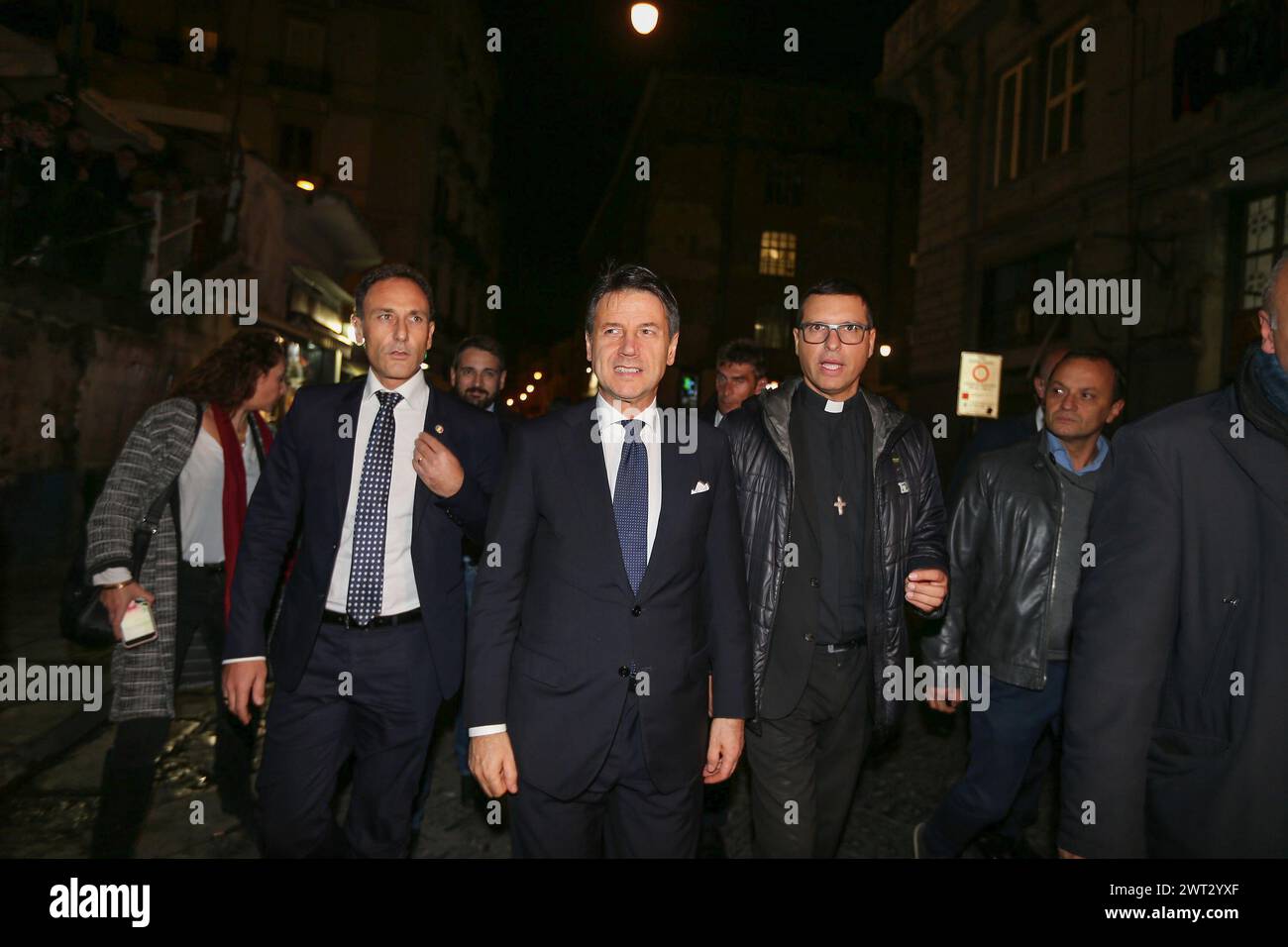 The Italian Prime Minister, Giuseppe Conte, visiting the Forcella ...