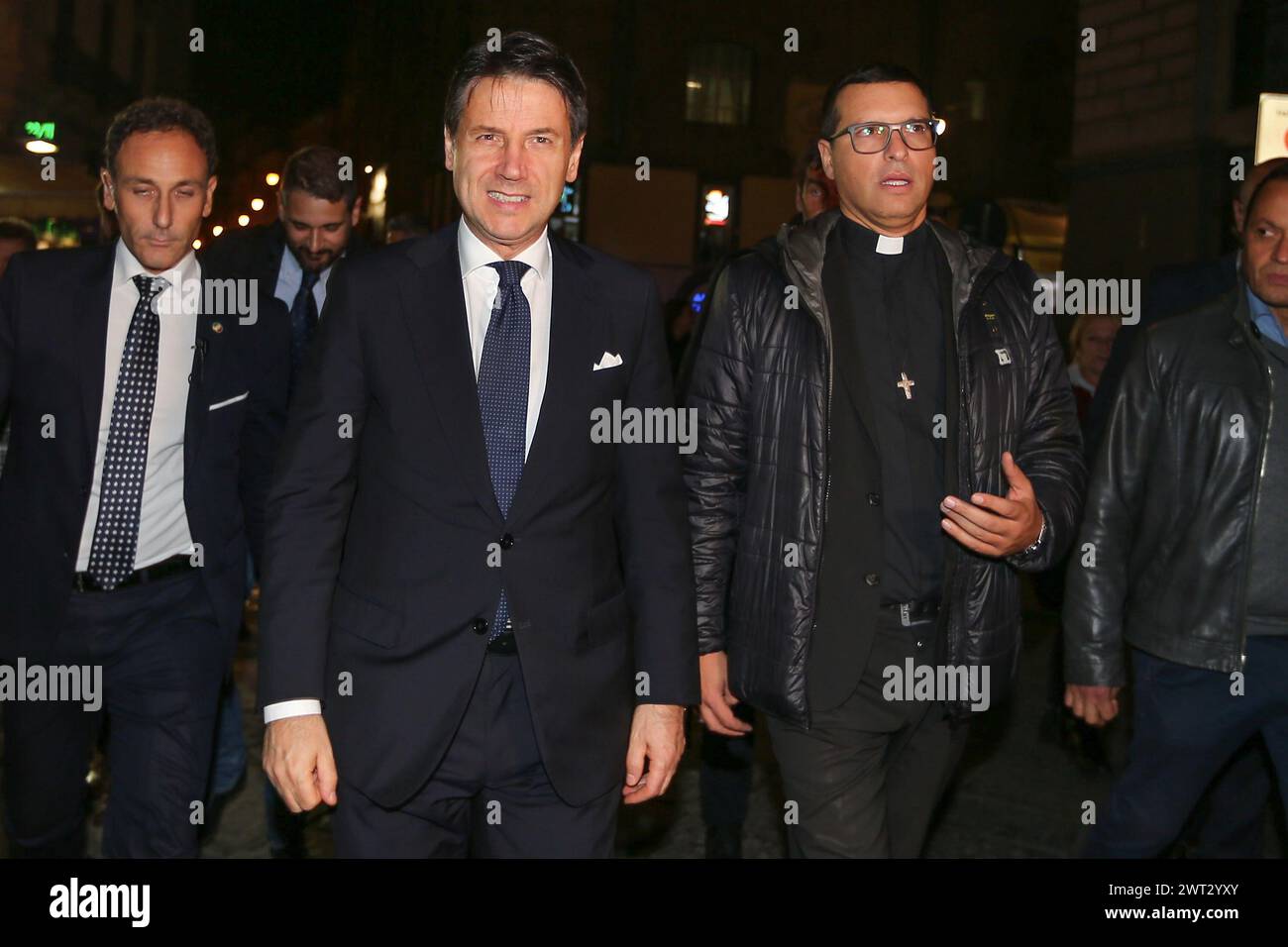 The Italian Prime Minister, Giuseppe Conte, visiting the Forcella ...