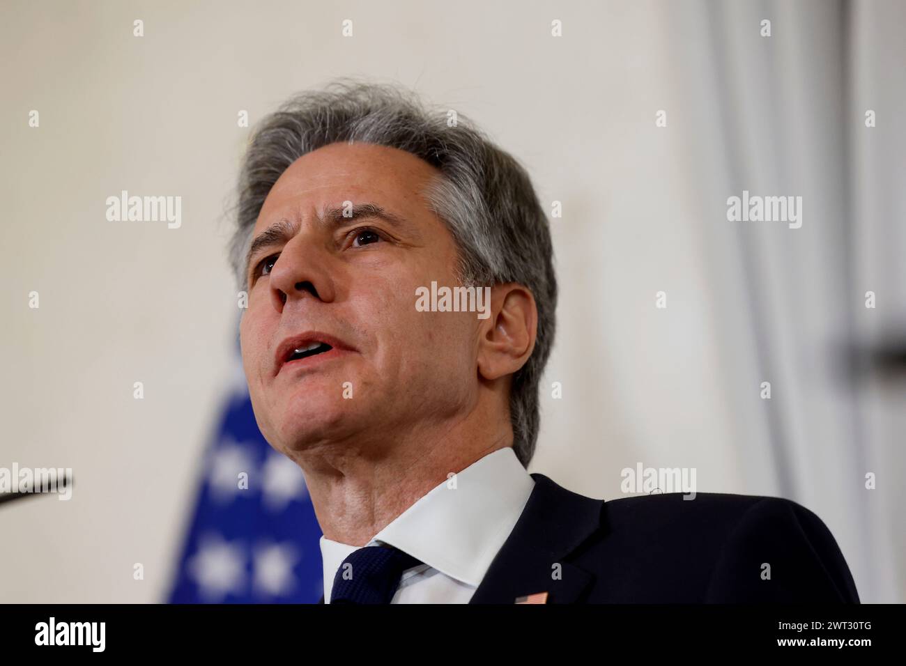 U.S. Secretary of State Antony Blinken speaks during a press conference ...