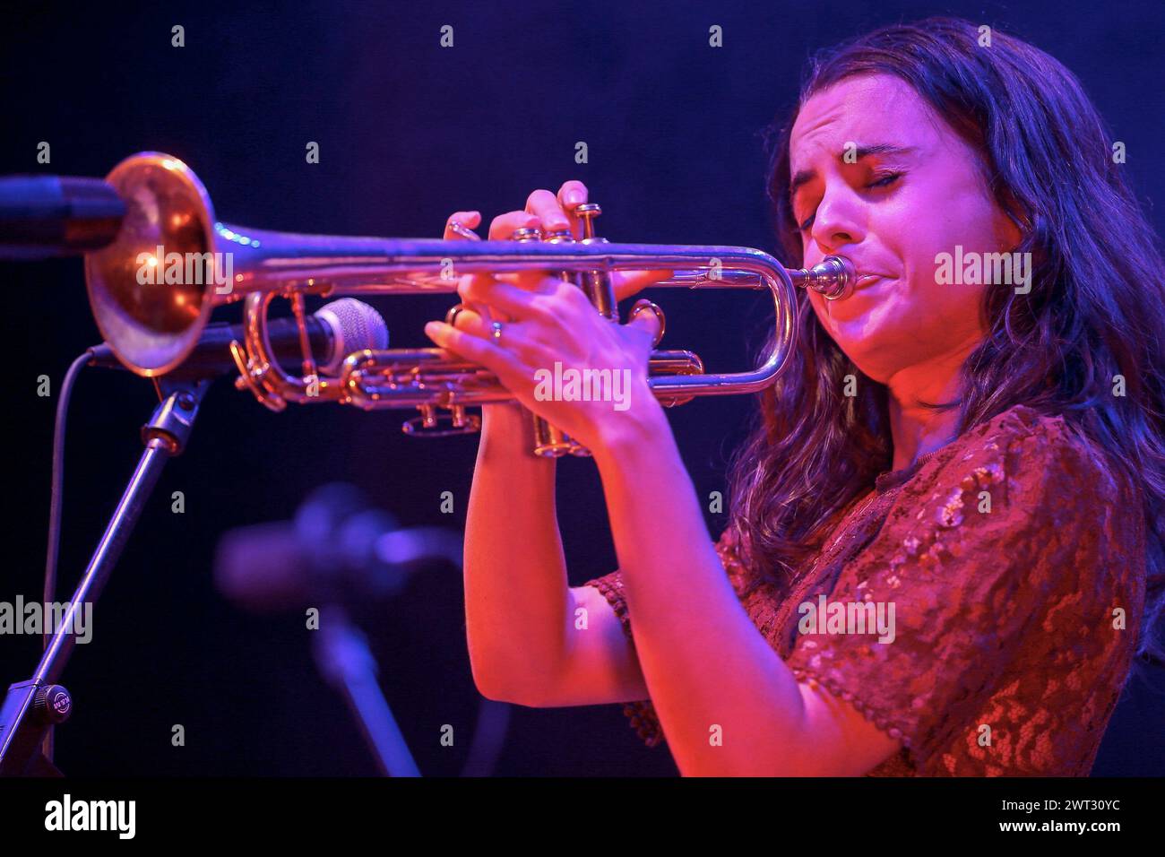 The singer and trumpeter Andrea Motis, in concert at Pomigliano Jazz ...