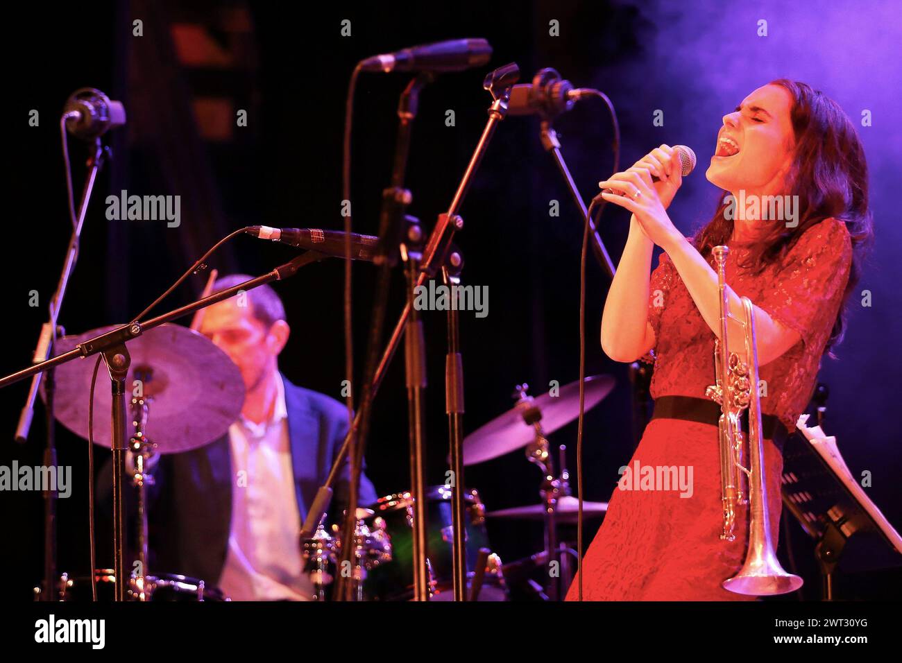 The singer and trumpeter Andrea Motis, in concert at Pomigliano Jazz ...
