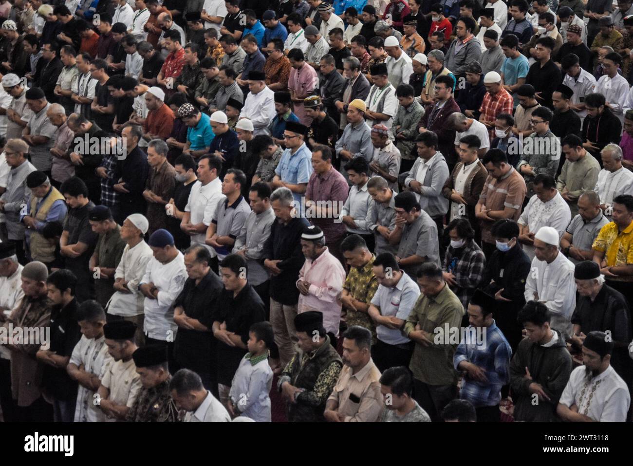 Bandung, West Java, Indonesia. 15th Mar, 2024. Muslims perform the ...