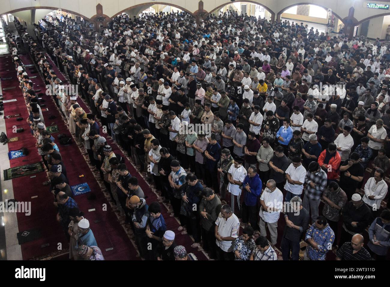 Bandung, West Java, Indonesia. 15th Mar, 2024. Muslims perform the ...