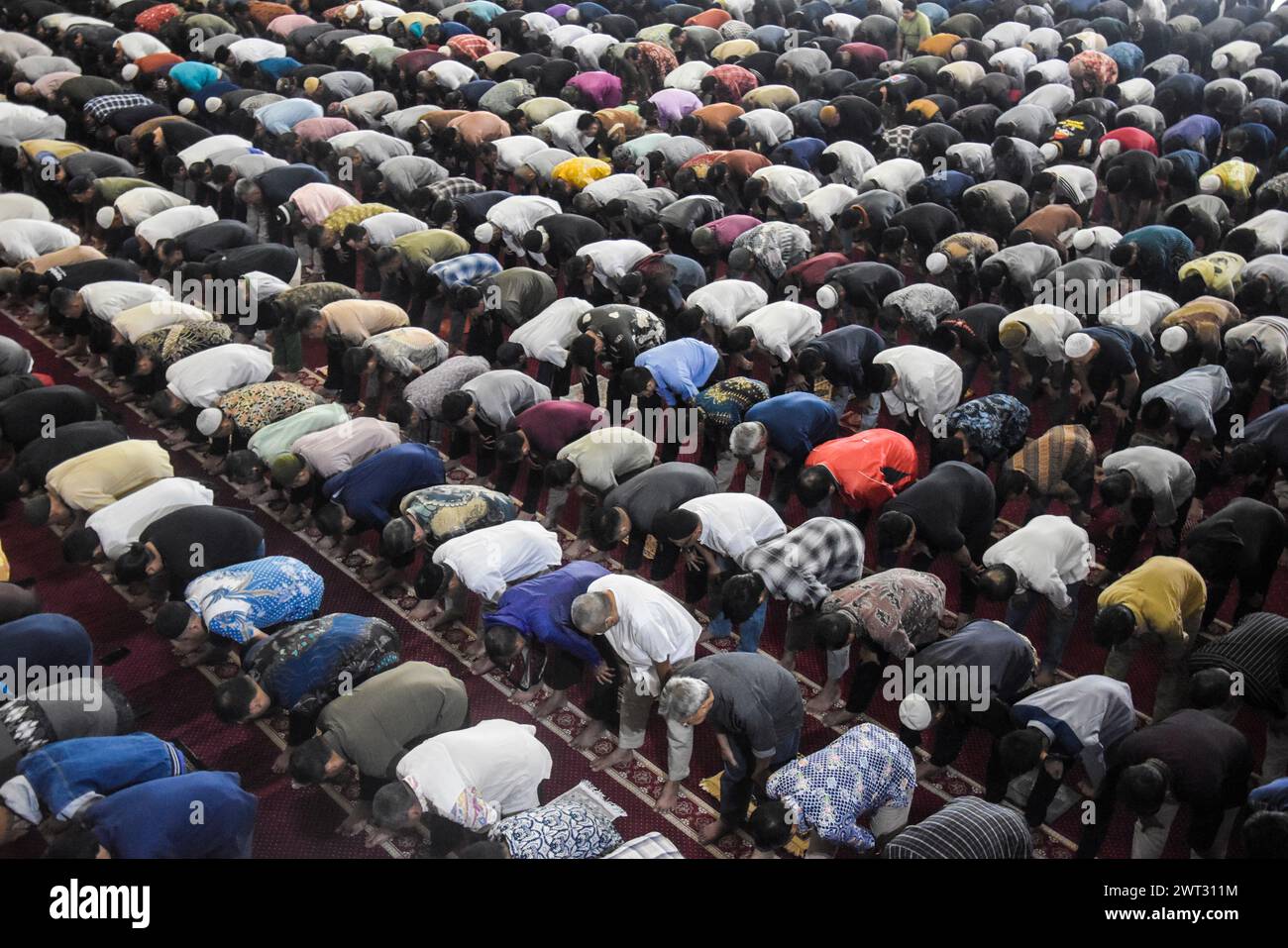 Bandung, West Java, Indonesia. 15th Mar, 2024. Muslims perform the ...