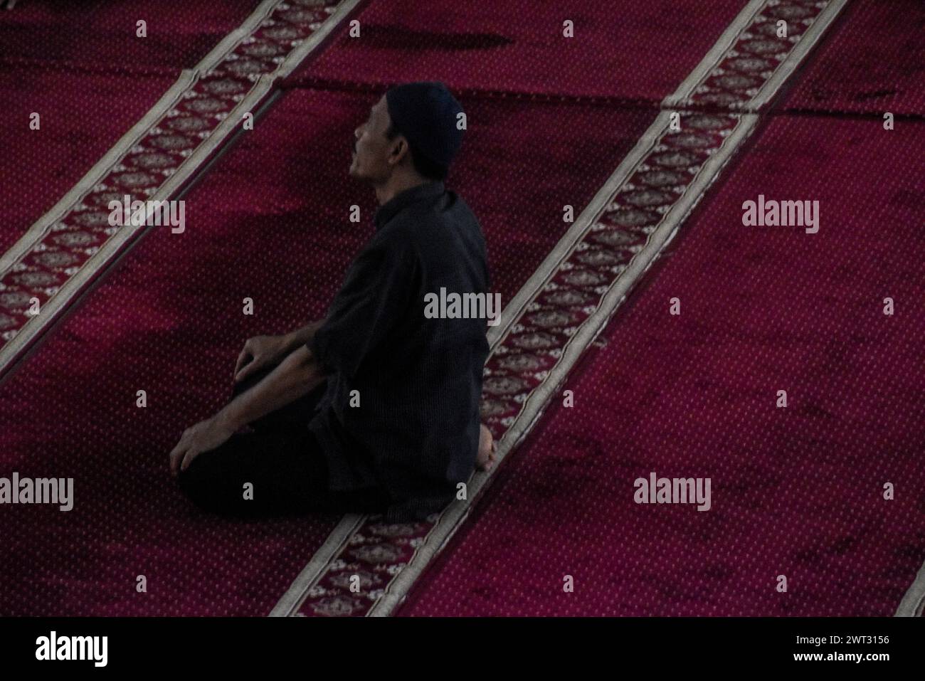 Bandung, West Java, Indonesia. 15th Mar, 2024. A Muslim performs the ...