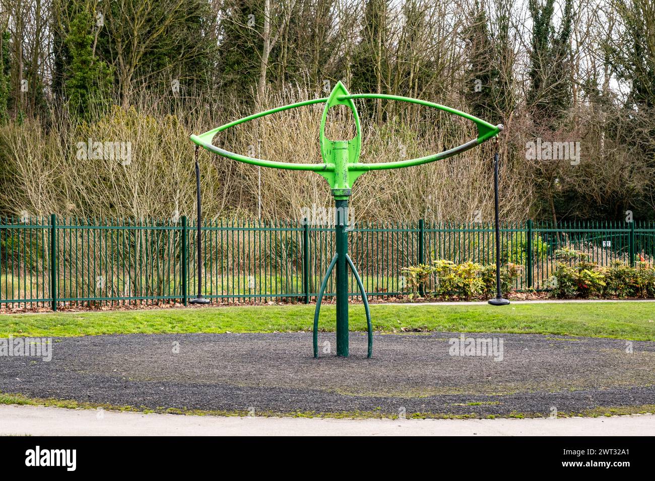 Modern swing on children's playground Stock Photo - Alamy