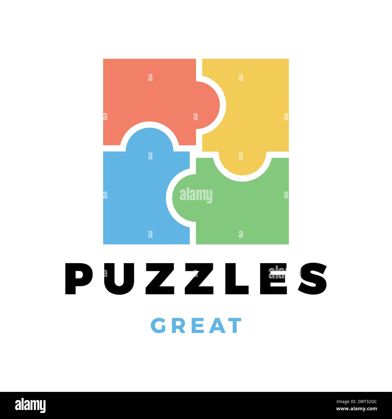 Puzzle Icon Logo Design Template Stock Vector Image & Art - Alamy
