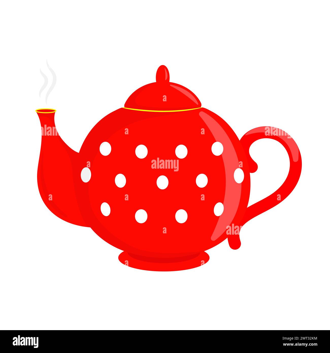 Cute teapot kitchenware icon hi-res stock photography and images - Alamy