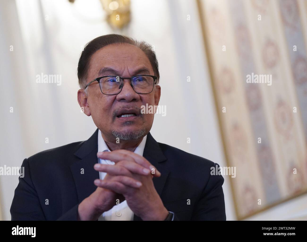 Hamburg, Germany. 15th Mar, 2024. Anwar Ibrahim, Prime Minister of ...