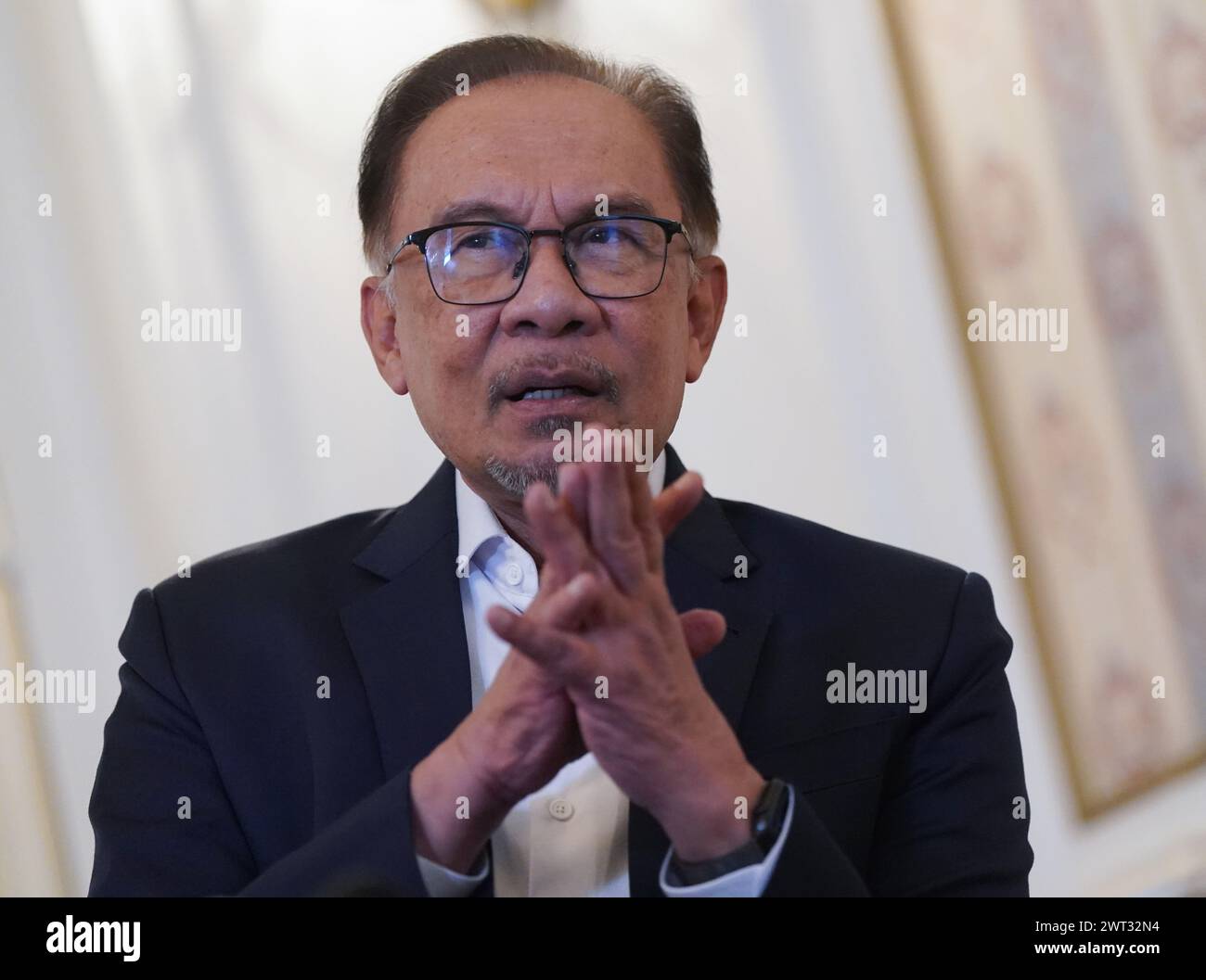 Hamburg, Germany. 15th Mar, 2024. Anwar Ibrahim, Prime Minister of ...