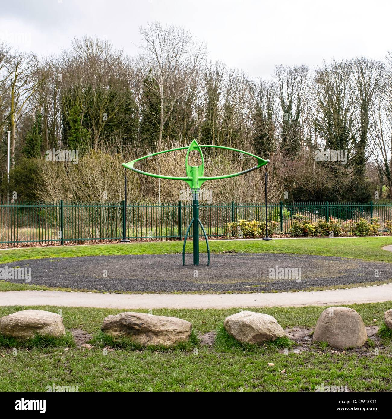 Modern swing on children's playground Stock Photo - Alamy