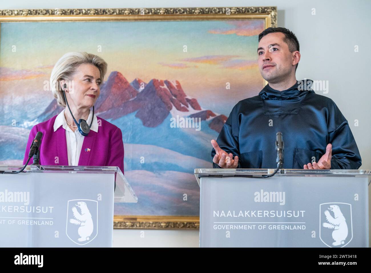 President of the European Commission Ursula von der Leyen and Greenland ...