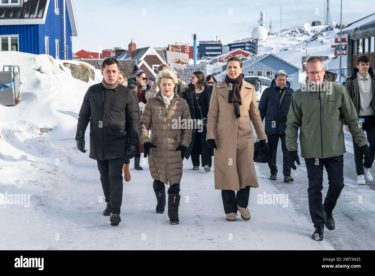 Prime Minister Mette Frederiksen, President of the EU Commission Ursula ...