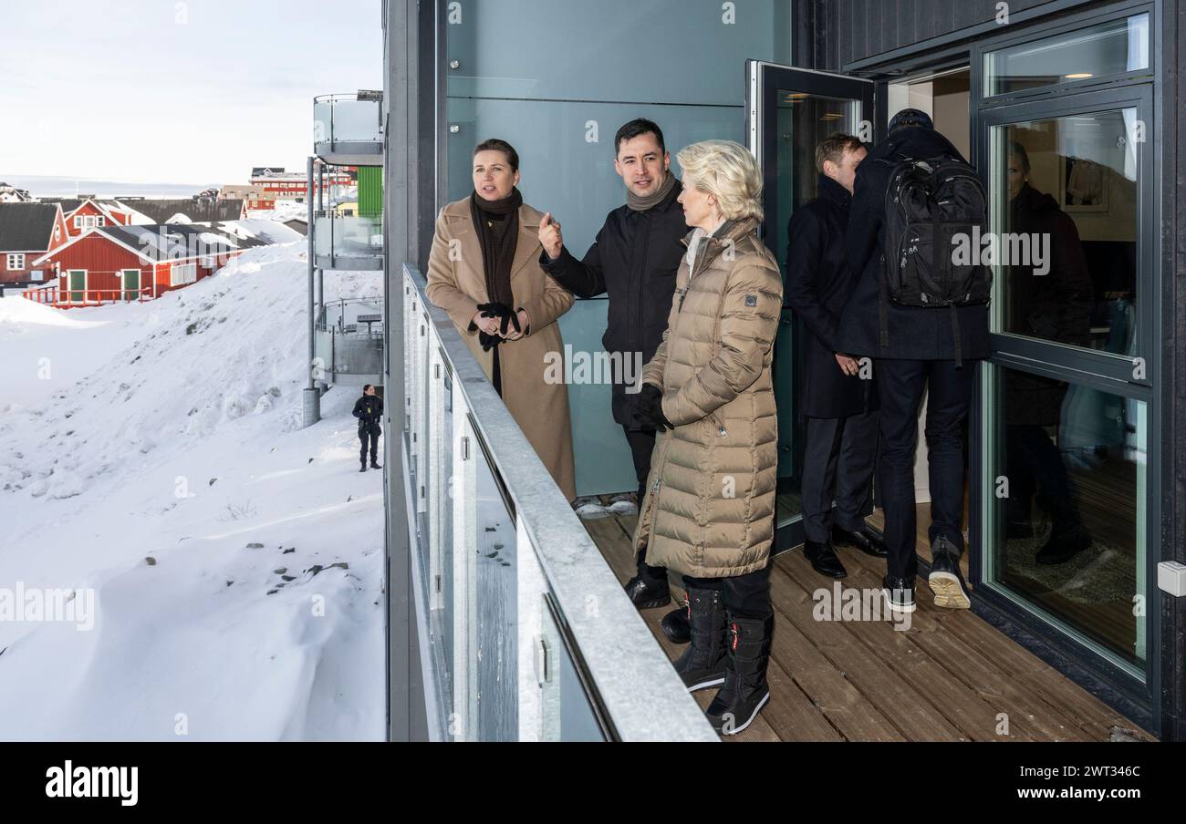 Prime Minister Mette Frederiksen (L), President of the EU Commission ...