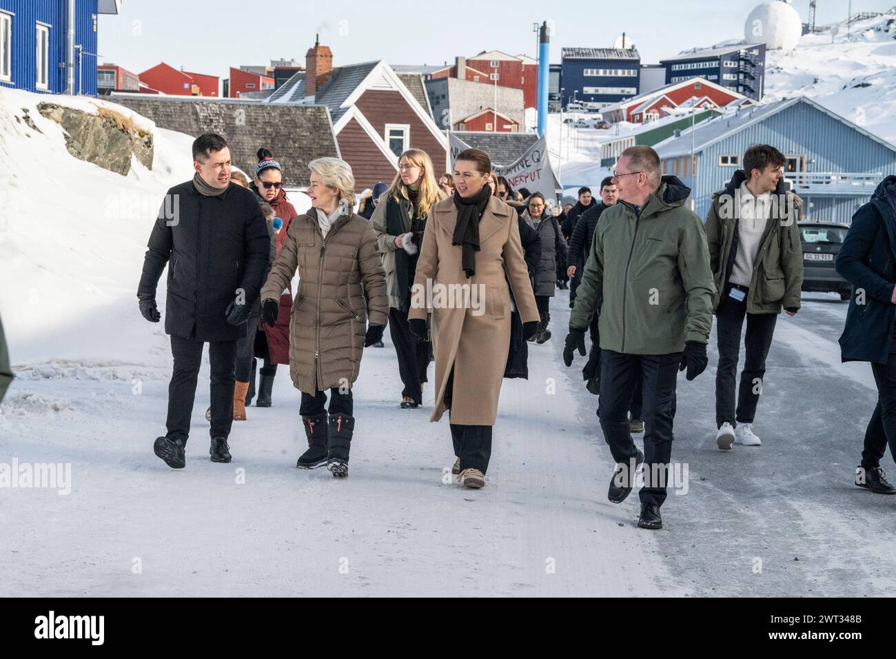 Prime Minister Mette Frederiksen, President of the EU Commission Ursula ...
