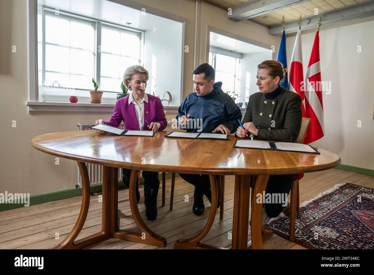 Prime Minister Mette Frederiksen, President of the European Commission ...