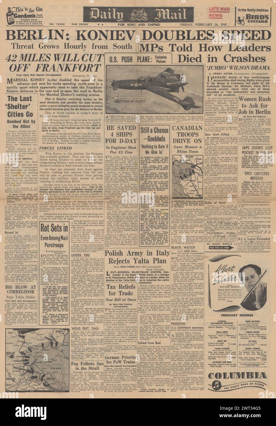 Front page 1945 us newspaper hi-res stock photography and images - Alamy