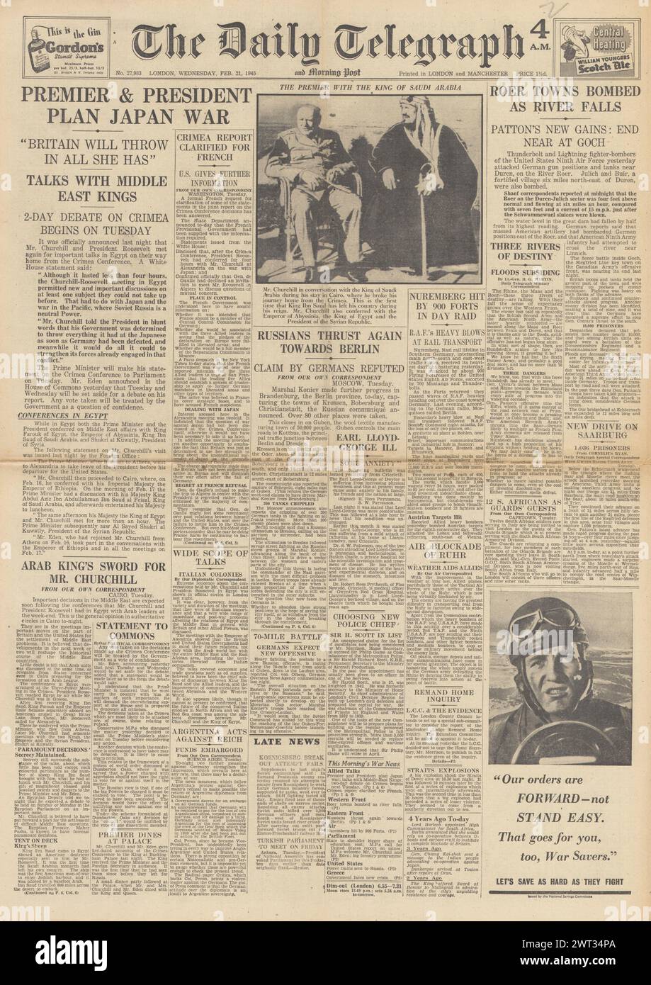 Front page 1945 us newspaper hi-res stock photography and images - Alamy