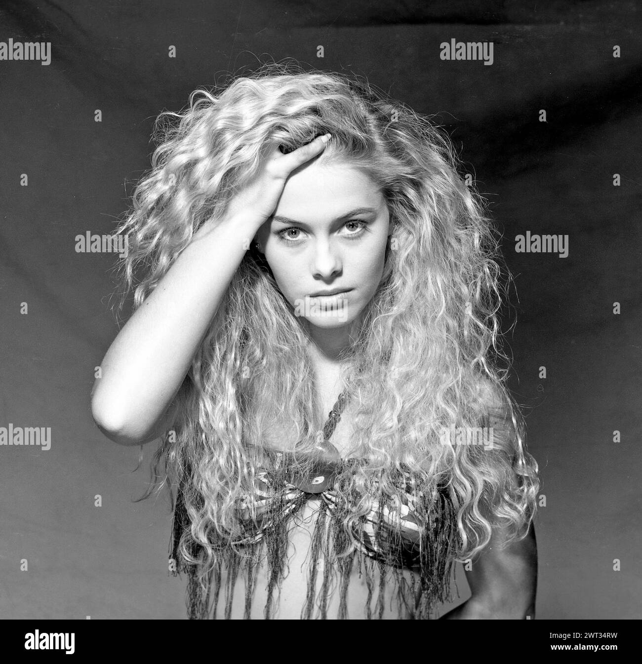 Nicole Eggert poses for a portrait in 1989 in Los Angeles, California ...