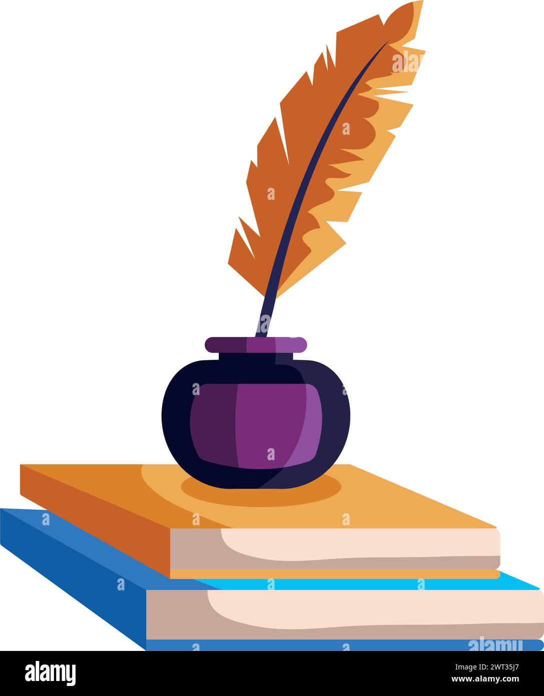 Poem book vintage quill Stock Vector Images - Alamy