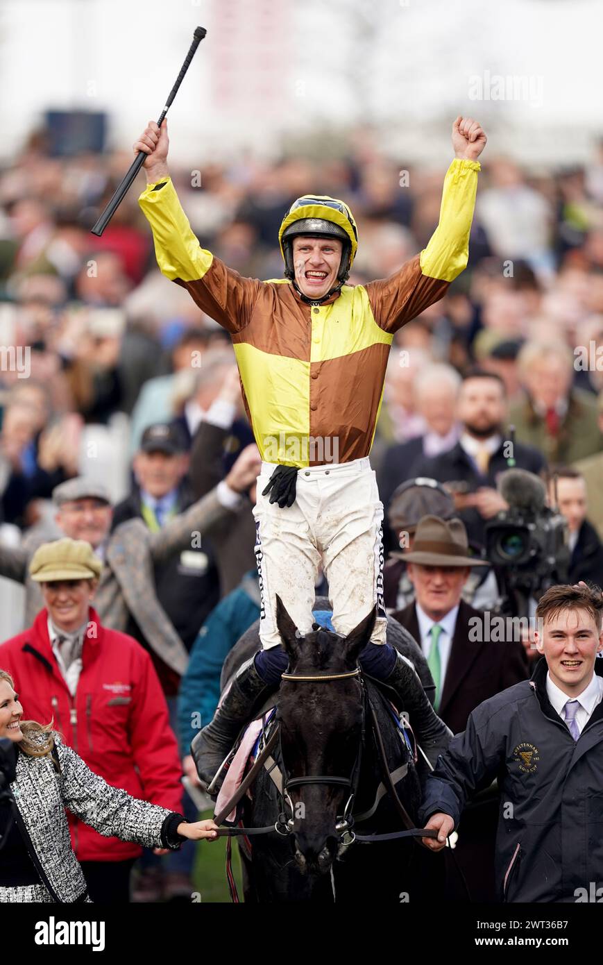Paul Townend aboard Galopin Des Champs after winning the Boodles ...