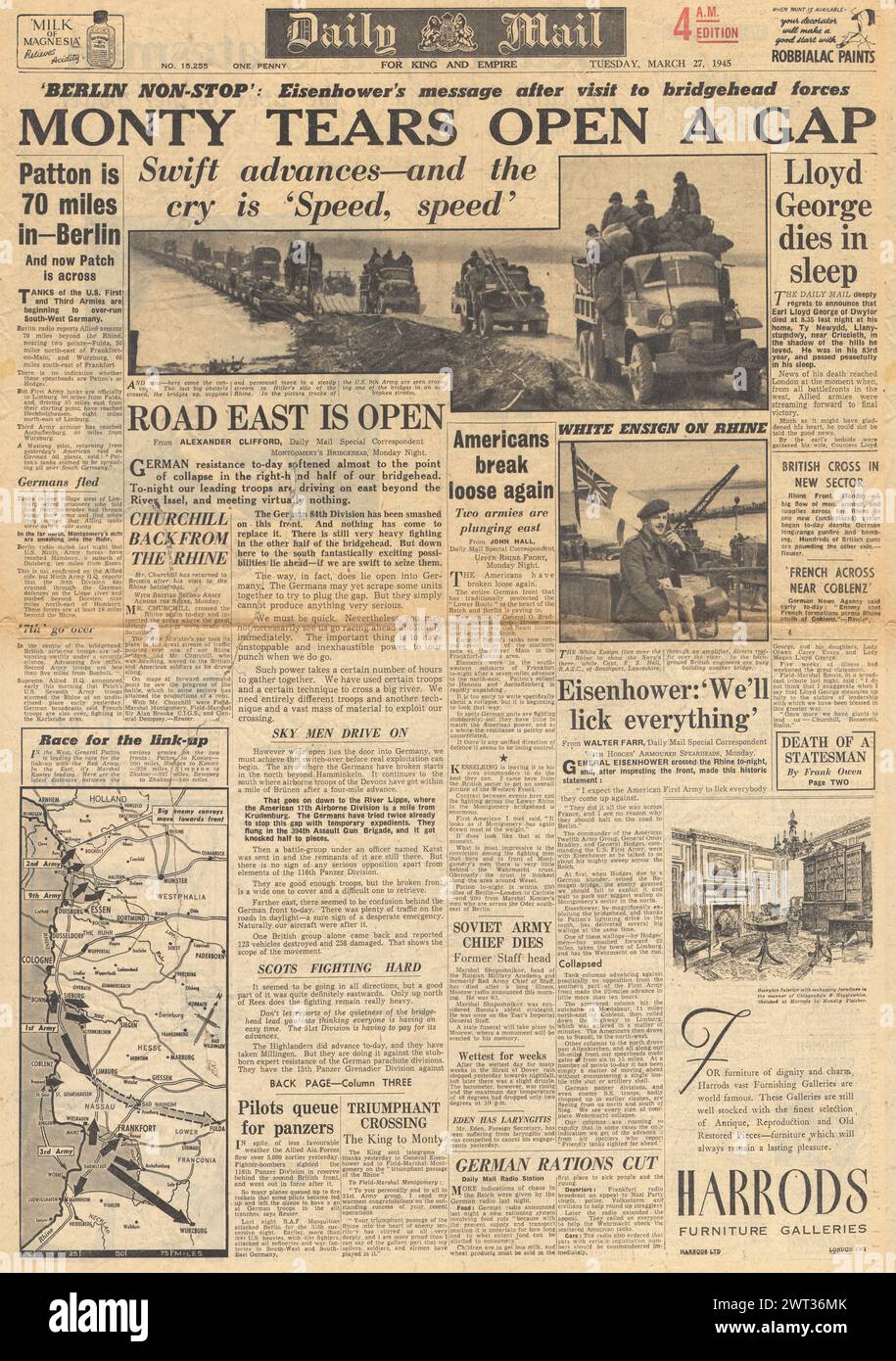 Front page 1945 us newspaper hi-res stock photography and images - Alamy