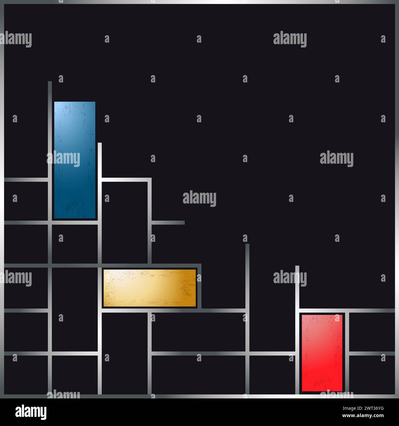 Grid silver pattern Futuristic geometric square background Copy space ...